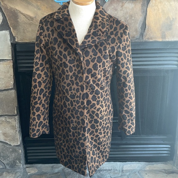 Express | Jackets & Coats | Vintage Y2k Leopard Print Peacoat By ...